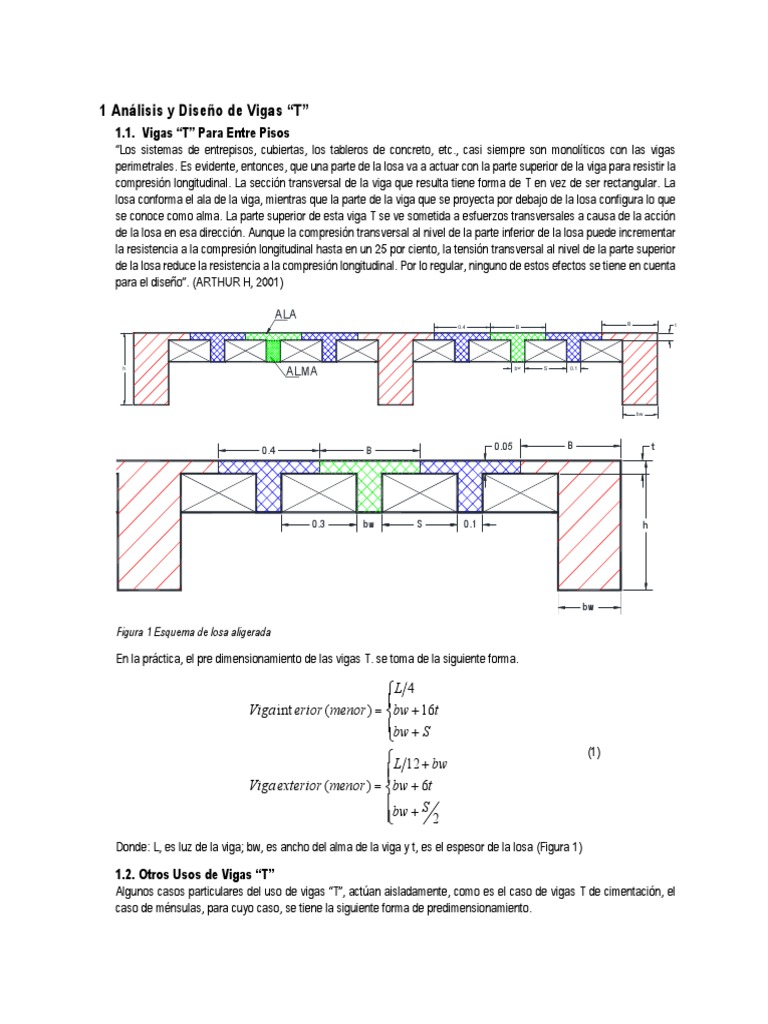 Análisis y Diseño de Vigas T | PDF | Fundación (Ingeniería) | Concreto ...