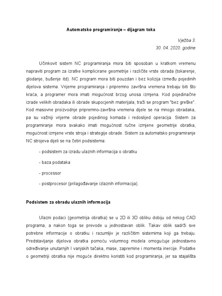 Automatsko Programiranje - Dijagram Toka | PDF