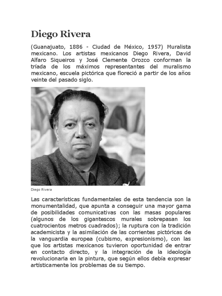 Biografía Diego Rivera | PDF | México | Pinturas