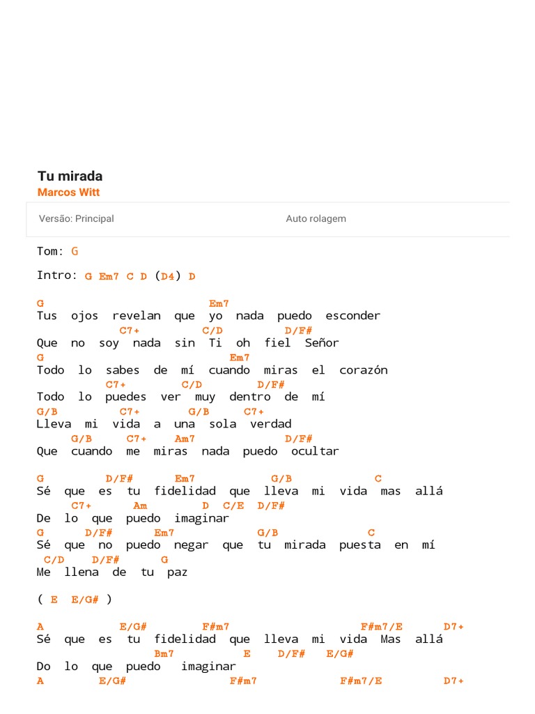 Tu Mirada Marcos Witt Cifra Pdf