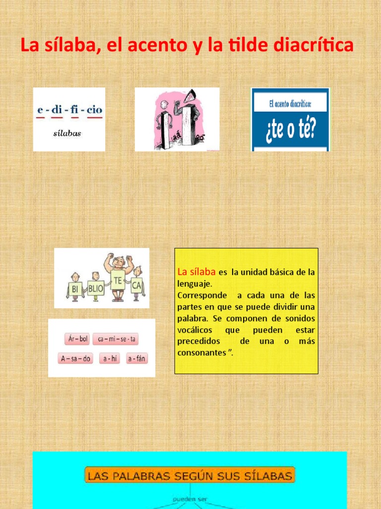 La Sílaba, El Acento y La Tilde Diacrítica | PDF