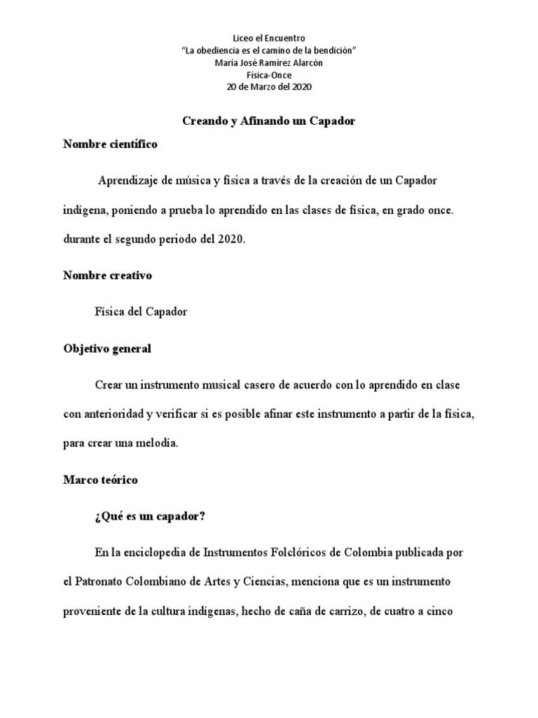 Creando y Afinando Un Capador | PDF | Colombia | Las artes escénicas