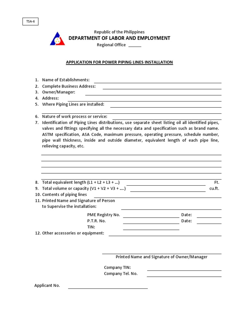 Power Piping Lines Installation Application | PDF | Computers ...