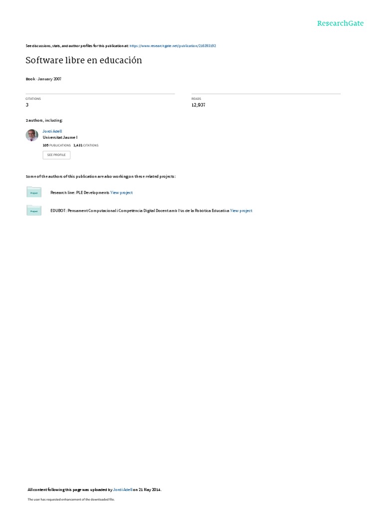 Software Libre en Educacion | PDF | Software libre | Distribución de Linux