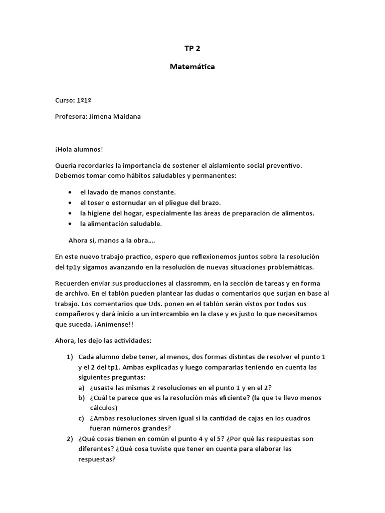 Matematica TP 2 | Descargar gratis PDF | Science | Ciencia y Tecnología