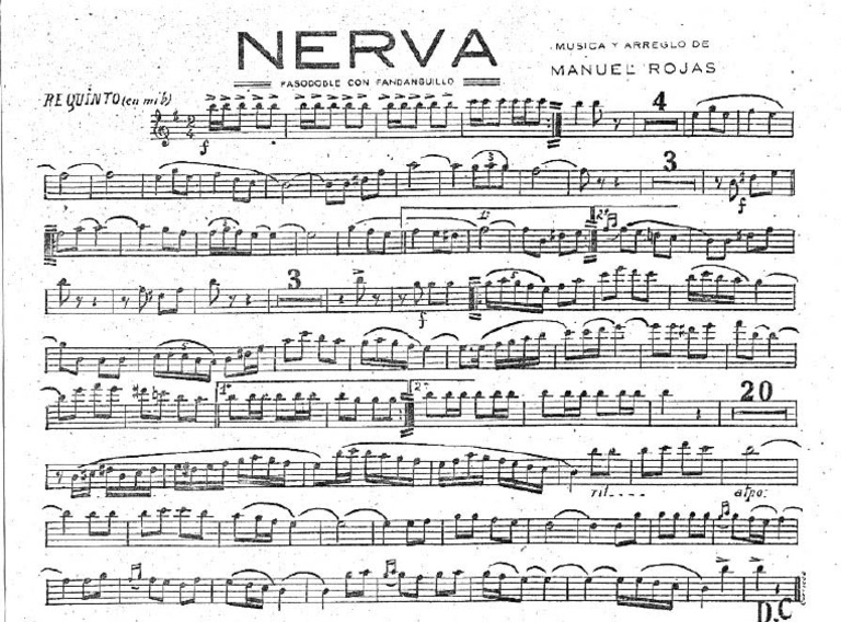 Rojas, M. - Nerva. Pasodoble Con Fandanguillo 02 Requinto | PDF