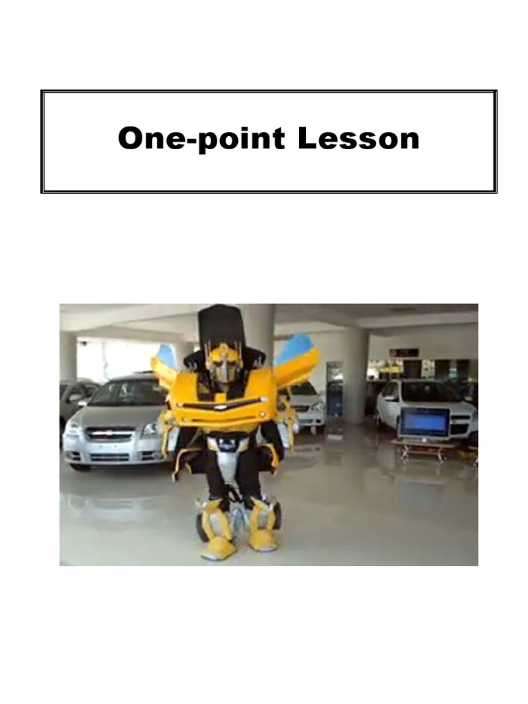 One Point Lesson | PDF | Nut (Hardware) | Vehicle Technology