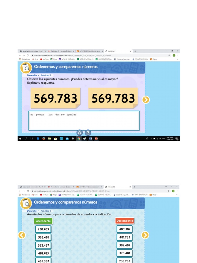 ACTIVIDAD 1 Ejercicios de Suma y Resta Con Cantidades de 5 y 6 Cifras ...