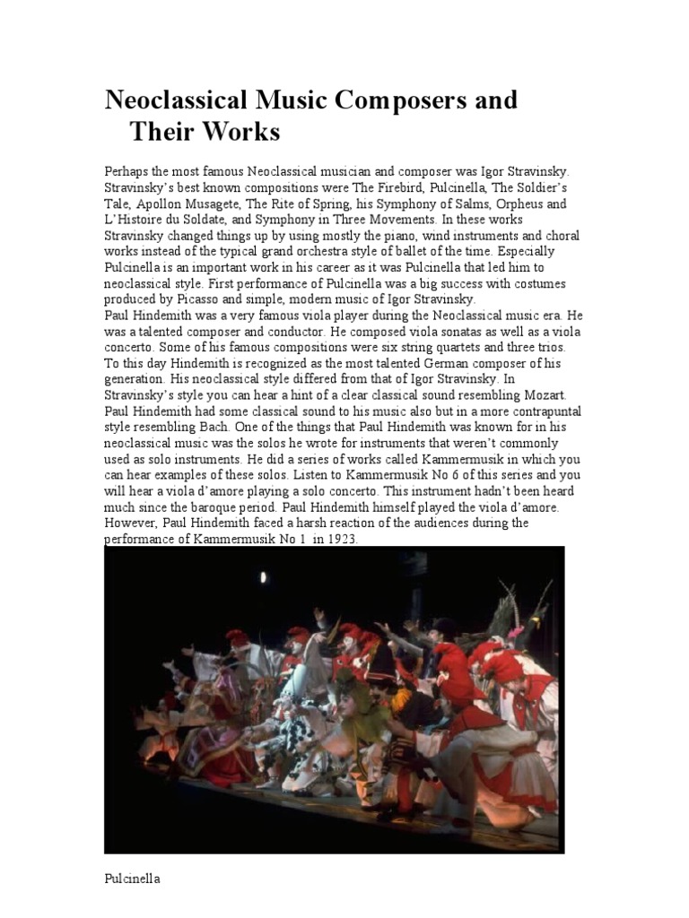 Neoclassical Composers and Their Impact | PDF | Chamber Music | Viola