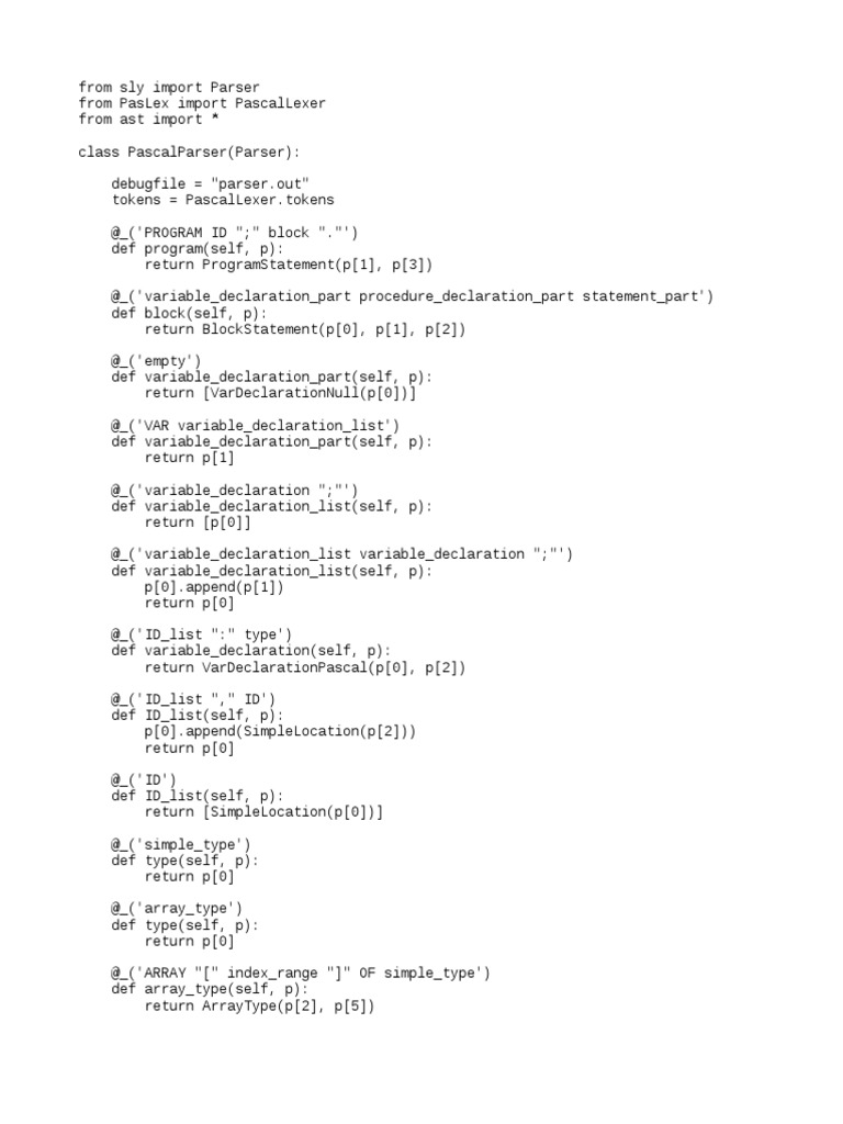 Parser Mini Pascal | PDF | Boolean Data Type | Formalism (Deductive)