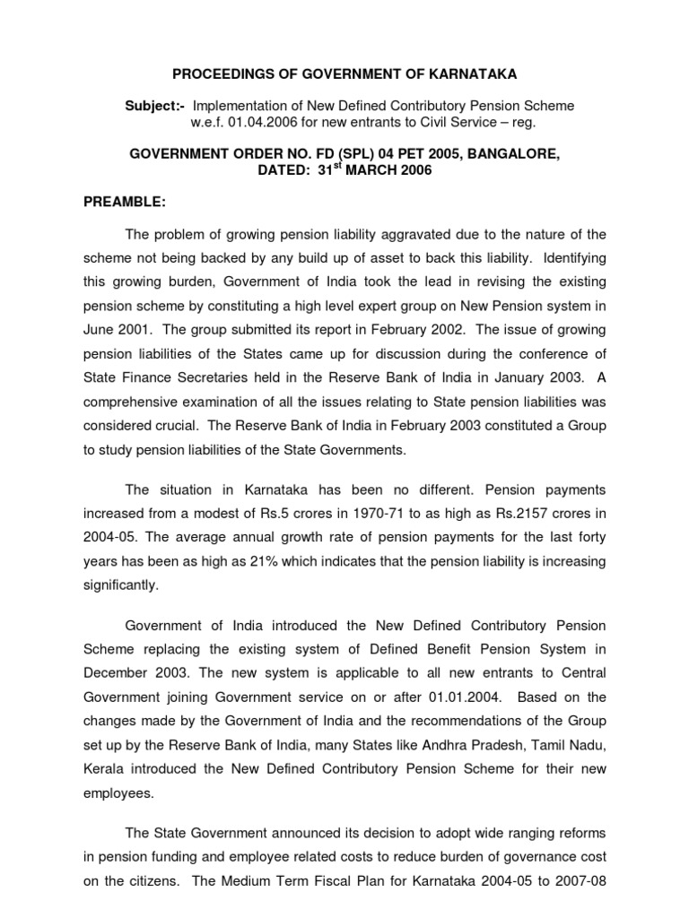 NEW Defined Pension Order | Download Free PDF | Pension | Personal Finance