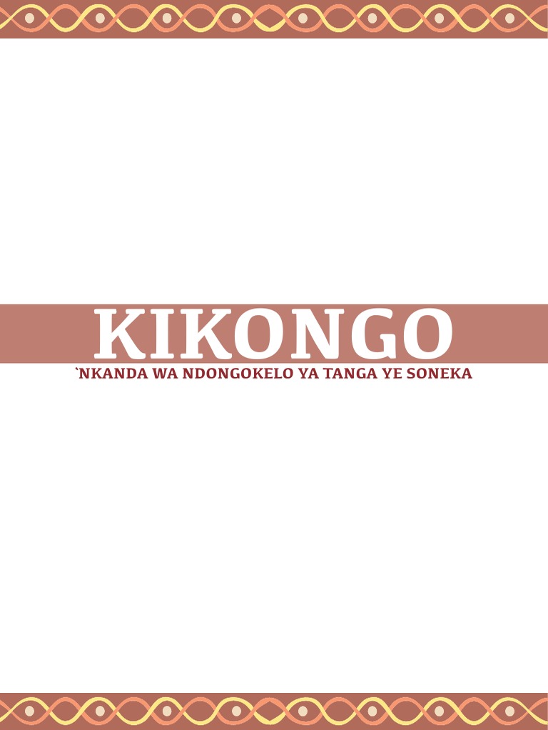 Alfabetização Kikongo PDF | PDF