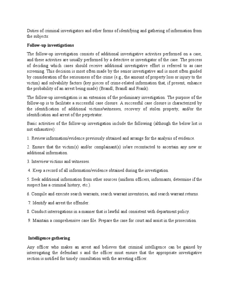 Follow-Up Investigations | Download Free PDF | Espionage | Signals Intelligence