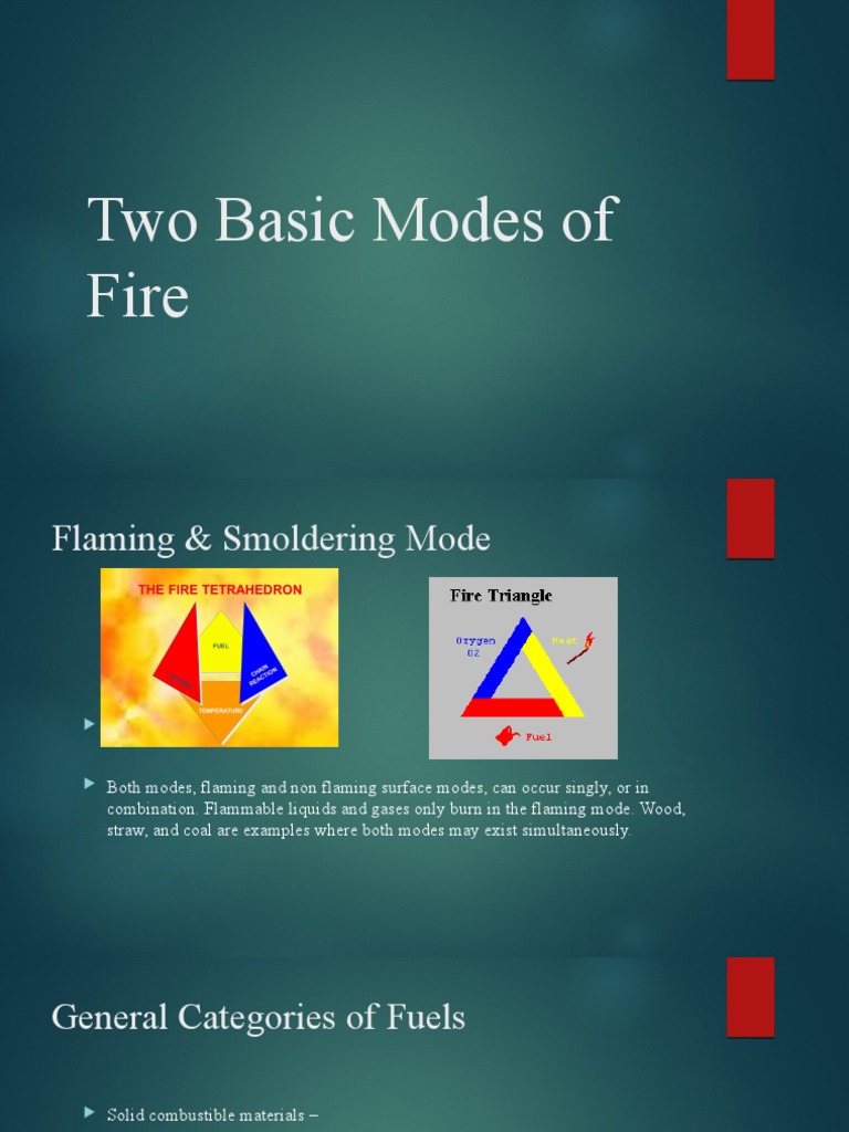 Two Basic Fire Modes Explained | PDF | Fuels | Explosion