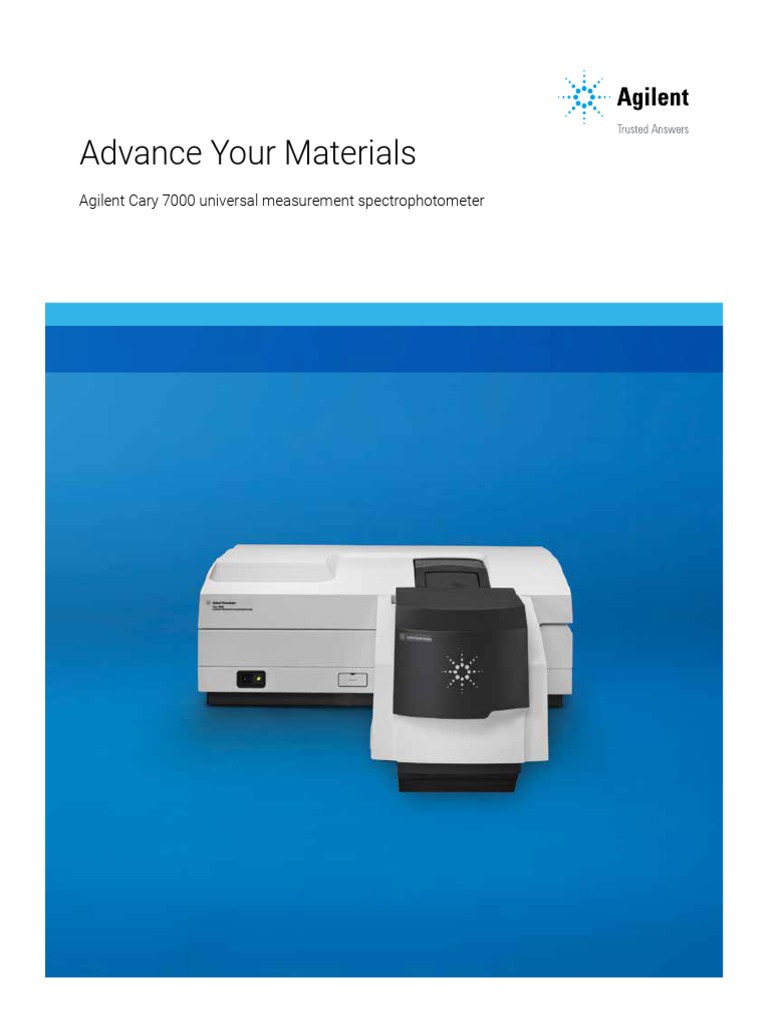 Agilent Cary 7000 | PDF | Ultraviolet–Visible Spectroscopy ...