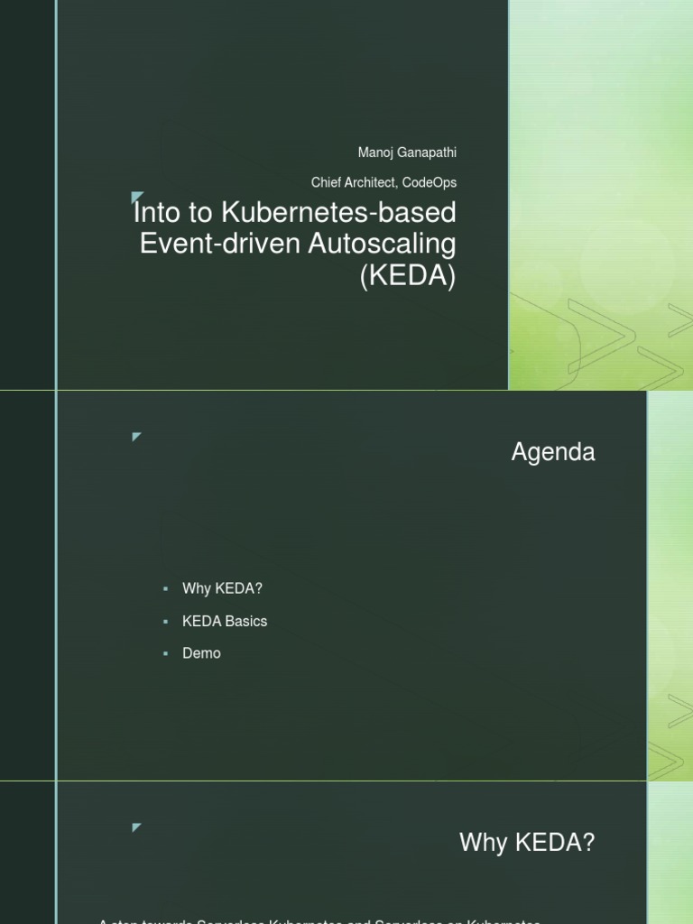 Into To Kubernetes-Based Event-Driven Autoscaling (Keda) : Manoj ...