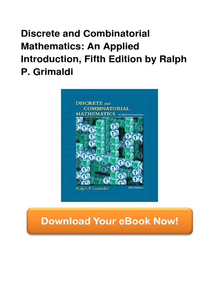 Discrete and Combinatorial Mathematics: An Applied Introduction, Fifth Edition by Ralph P ...
