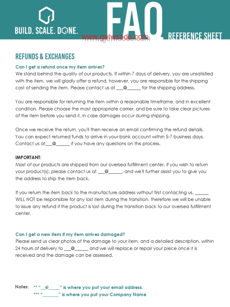 Return Policy for Damaged Items | PDF | United States Postal Service ...
