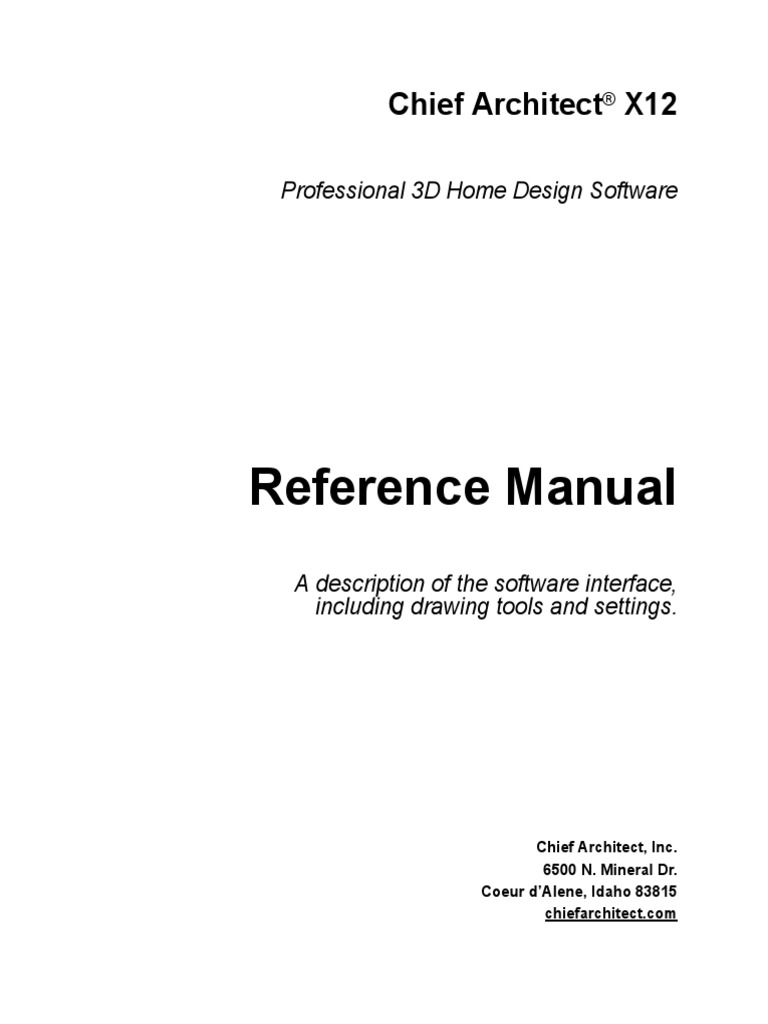 Chief Architect x12 Reference Manual PDF | PDF | Stairs | Software