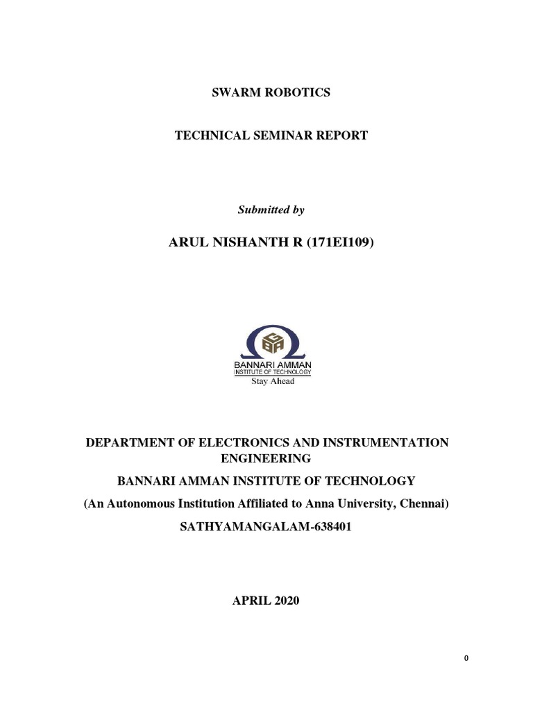 Swarm Robotics | PDF | Robotics | Foraging