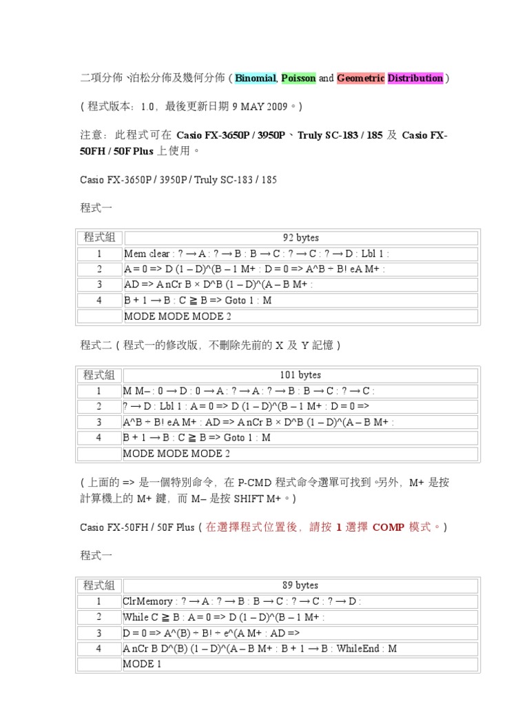 Binomial, Poisson and Geometric Distribution | PDF