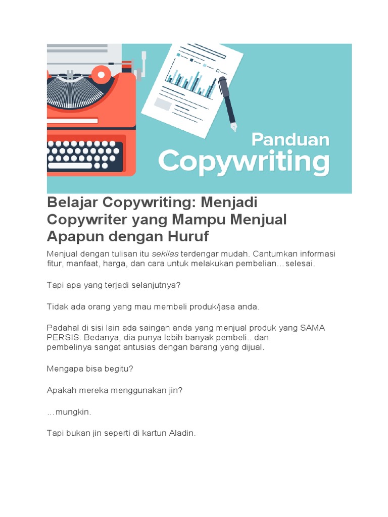 Memahami Dasar-Dasar Copywriting yang Efektif | PDF