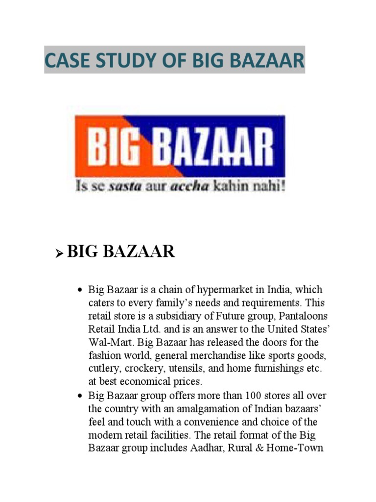 Case Study of Big Bazar@21d | PDF | Pay Pal | Pricing