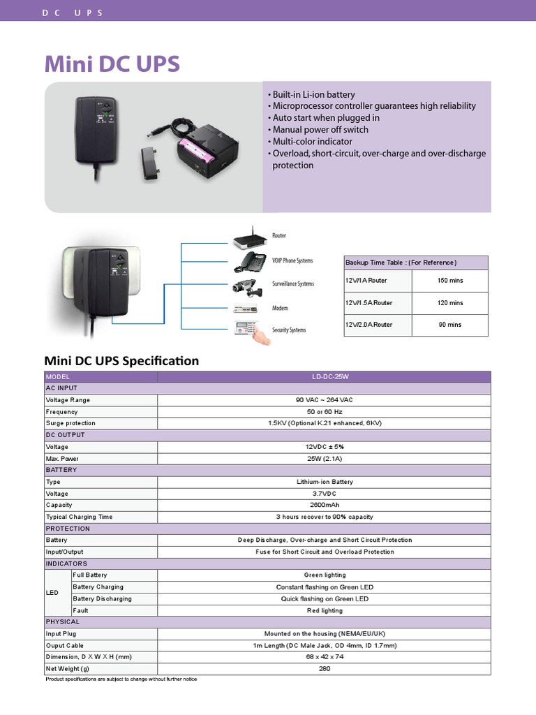 2 Mini DC Ups | PDF | Power Supply | Electrical Equipment