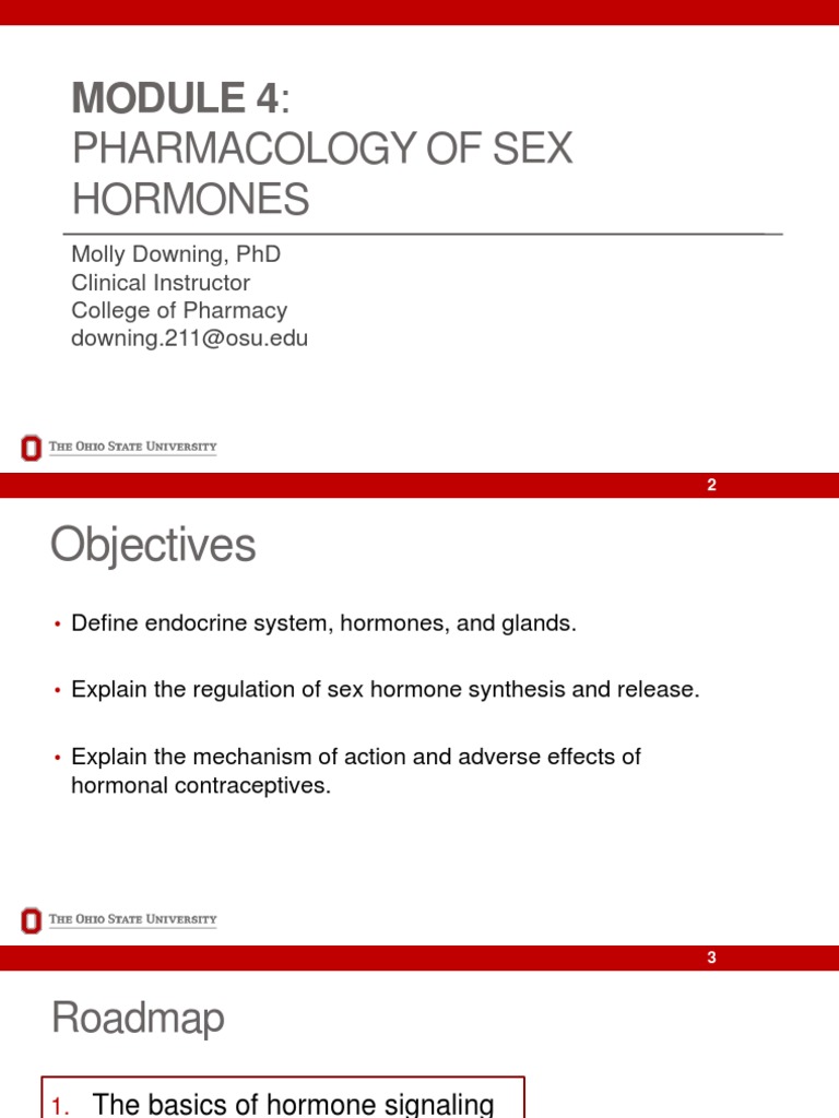 Pharmacology of Sex Hormones: Molly Downing, PHD Clinical Instructor ...