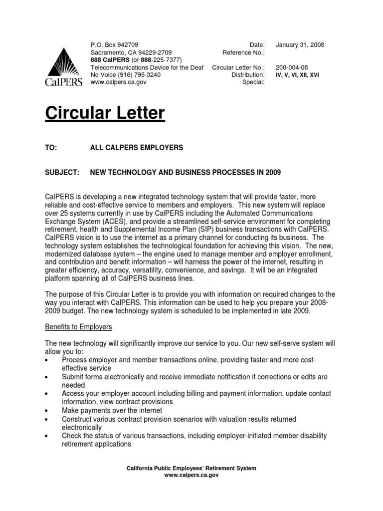 Writing A Circular | PDF | Cal Pers | Payroll