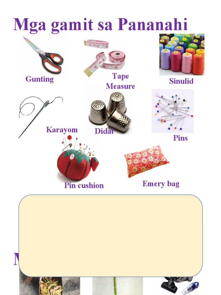Mga Gamit Sa Pananahi | PDF