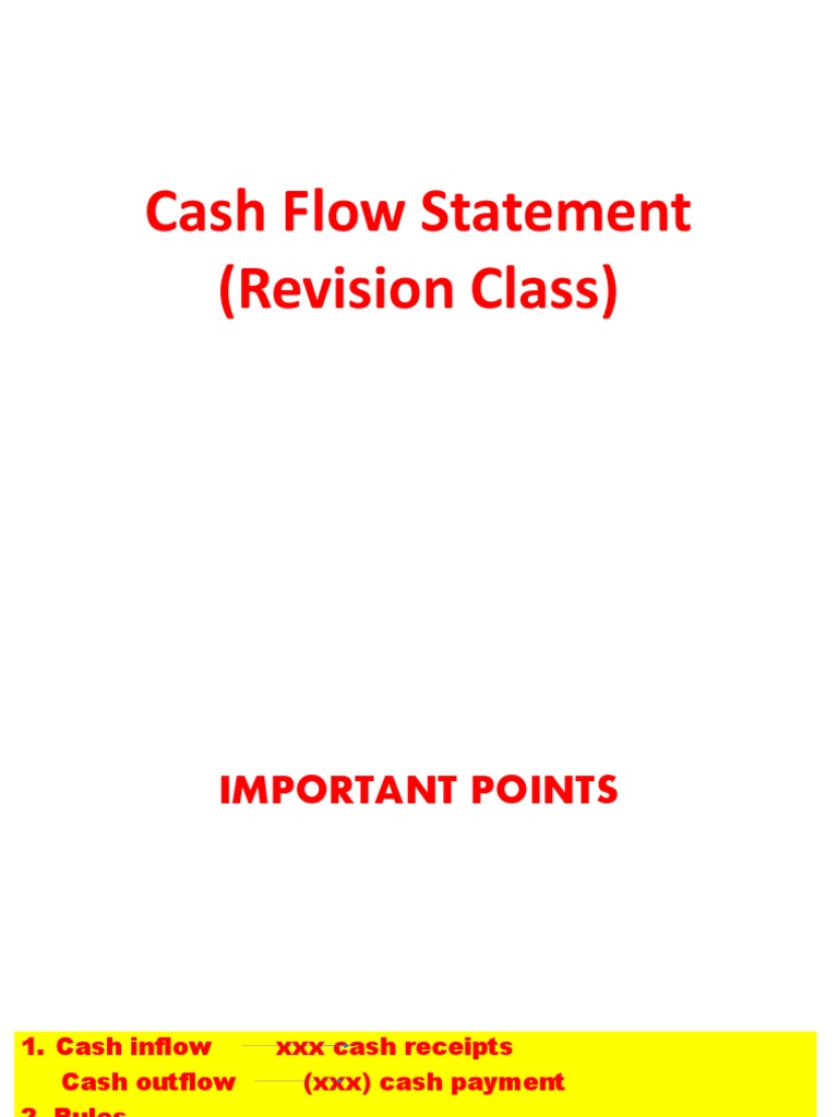 2nd Class Cash Flow Statement | PDF | Cash Flow Statement | Expense