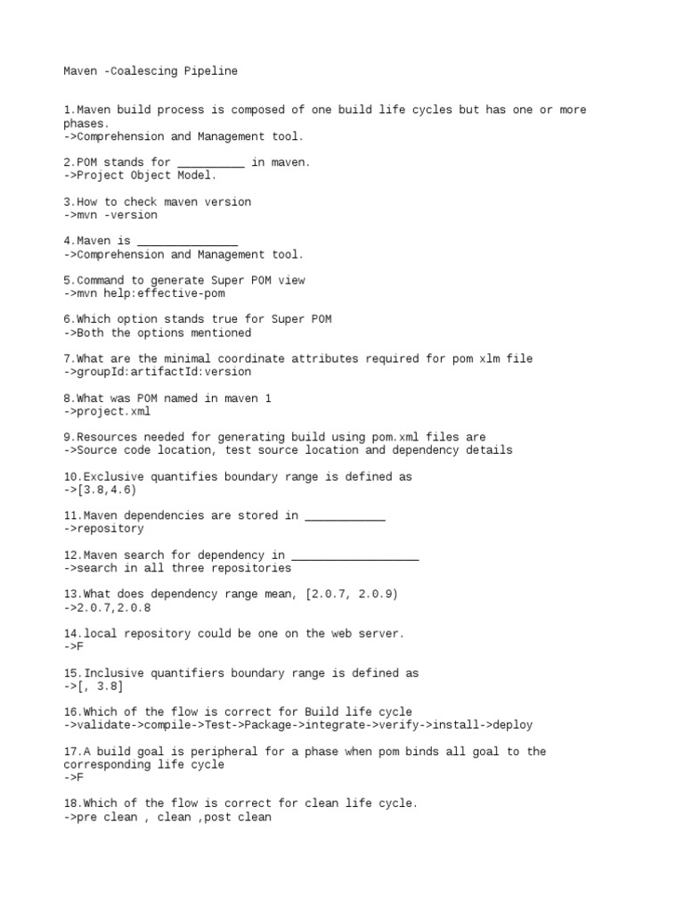 Maven - Coalescing Pipeline | PDF | Software Engineering | Computing