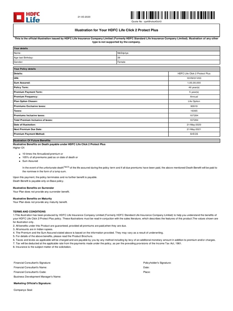 Illustration - 2020-05-21T174607.915 | PDF | Life Insurance | Insurance