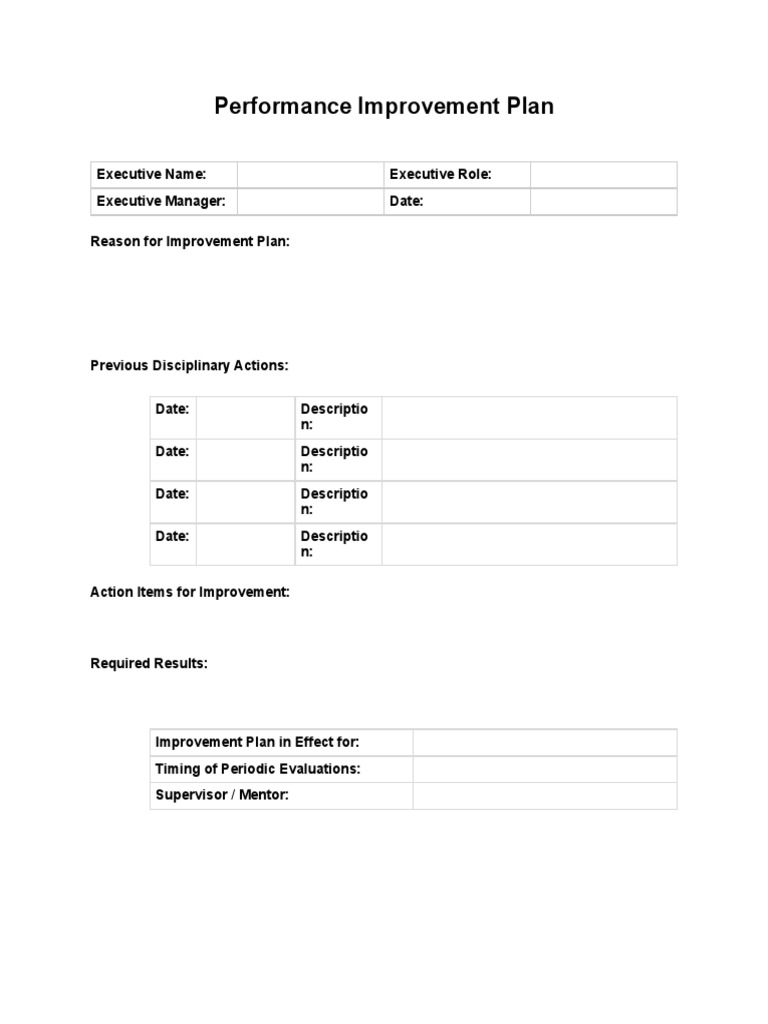 PIP - Template PDF | PDF | Business