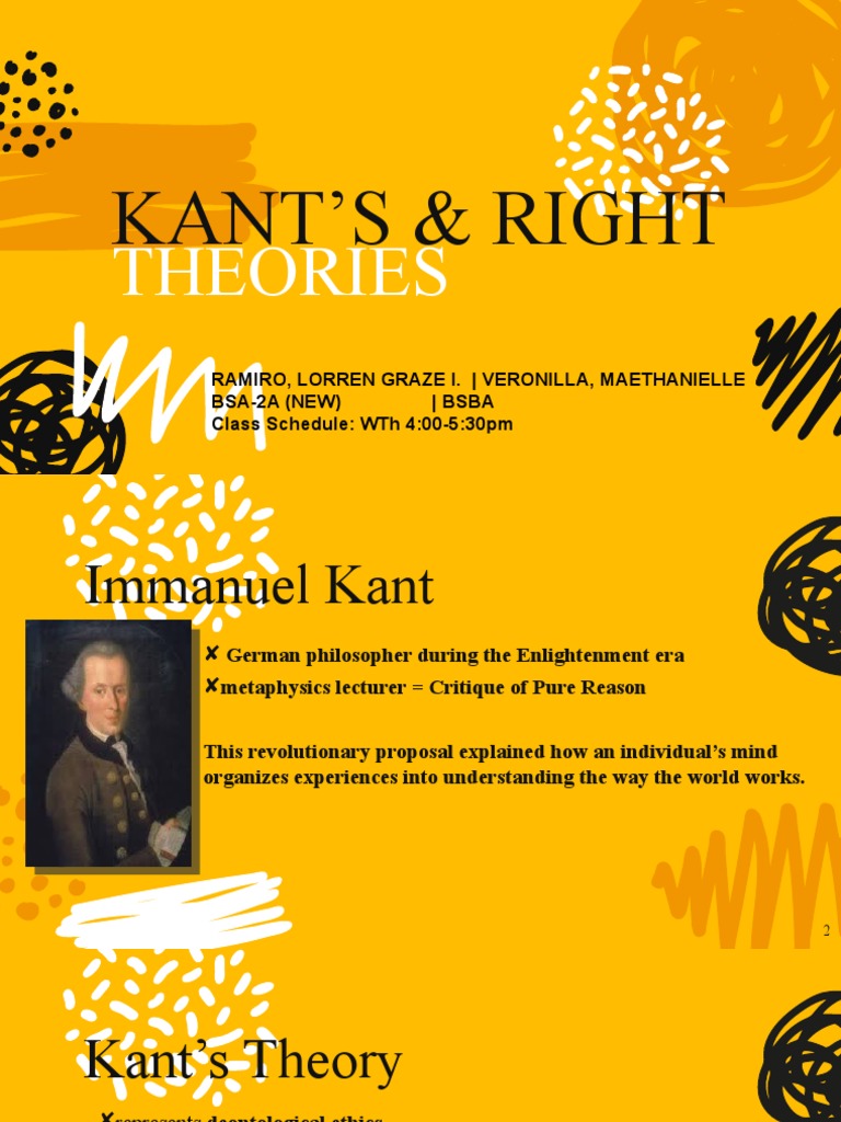 Kant'S & Right: Theories | PDF | Immanuel Kant | Rights