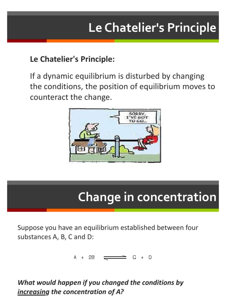 Le Chatelier's Principle | PDF | Chemical Equilibrium | Chemical Reactions