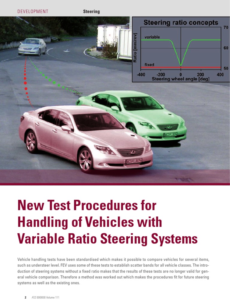 Development Steering New Test Procedures for Handling of Vehicles with ...