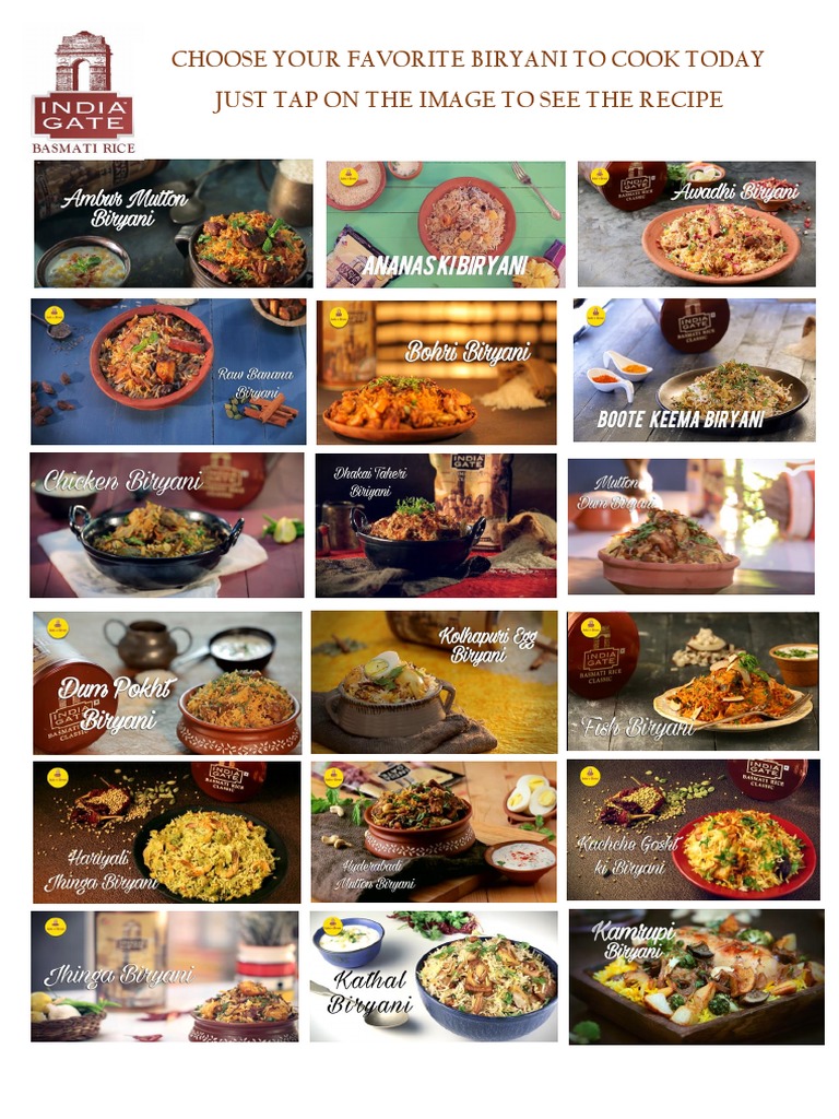 Best Biryani Recipes to Try Today | PDF