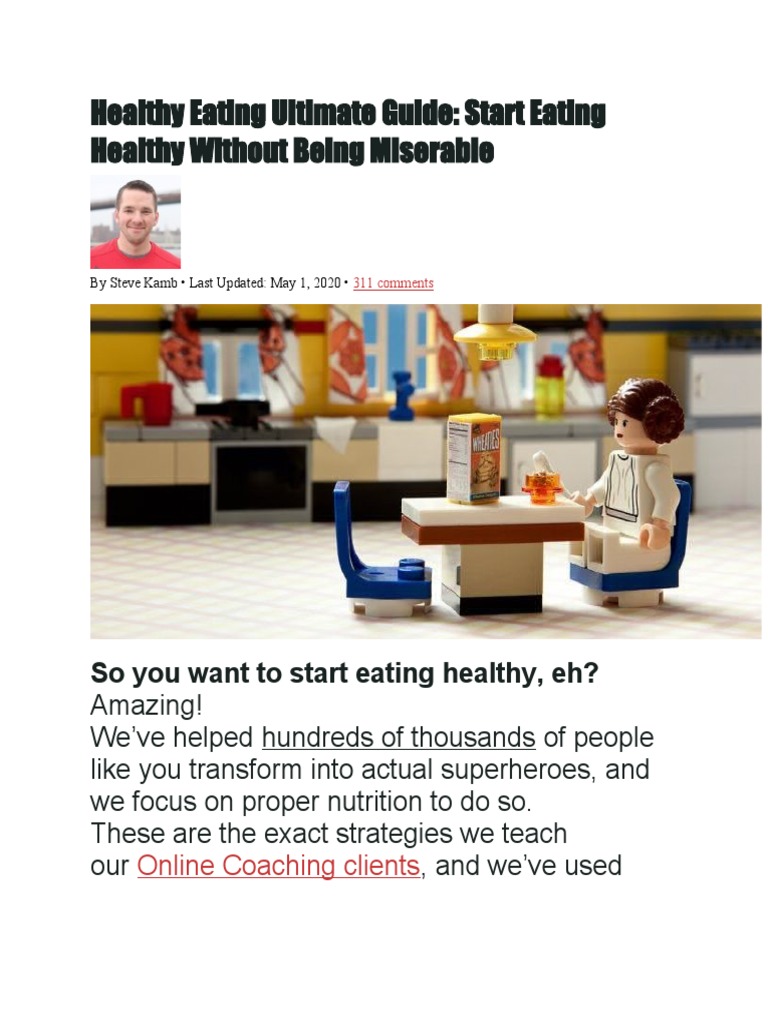 Healthy Eating Ultimate Guide For You | PDF | Dieting | Healthy Diet