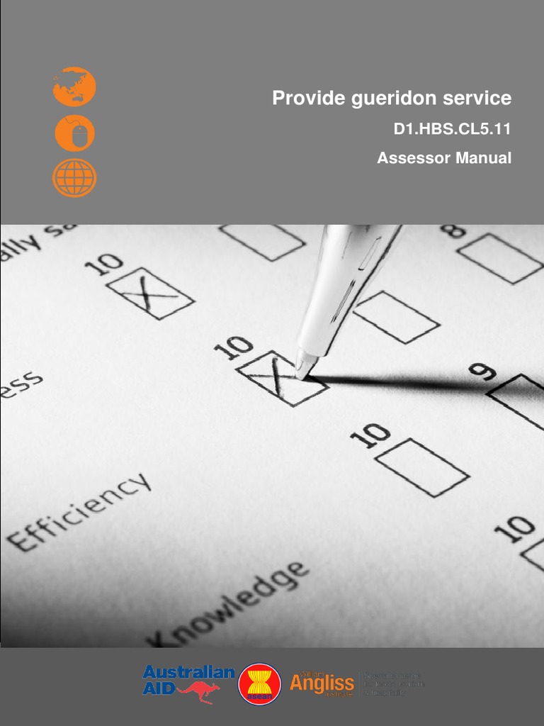 Provide Gueridon Service: D1.HBS - CL5.11 Assessor Manual | PDF ...