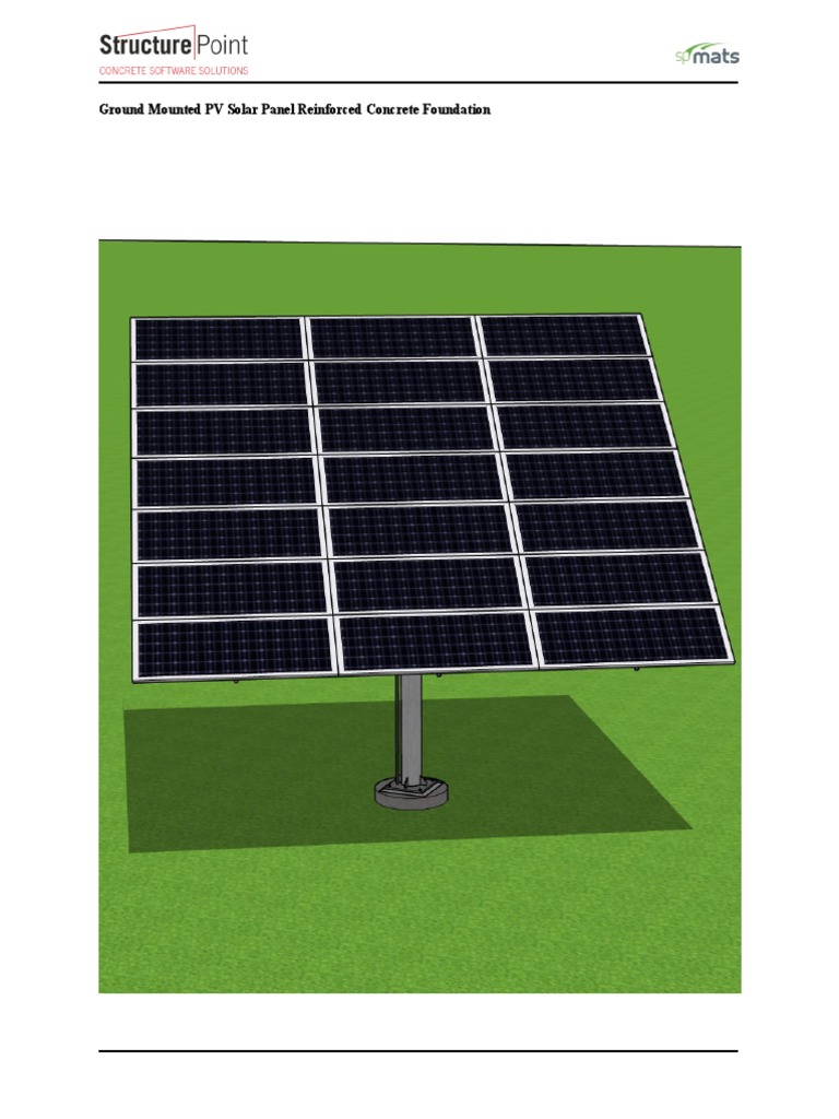 Ground Mounted PV Solar Panel Reinforced Concrete Foundation | PDF ...
