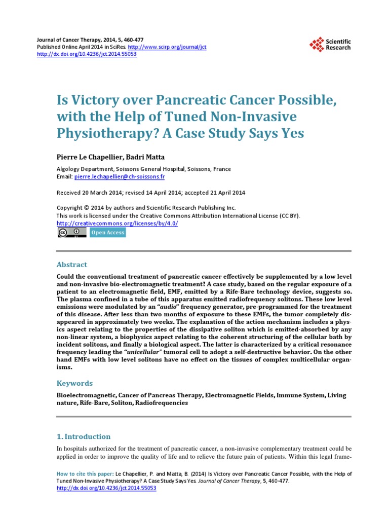 Is Victory Over Pancreatic Cancer Possible With TH PDF | PDF | Soliton ...