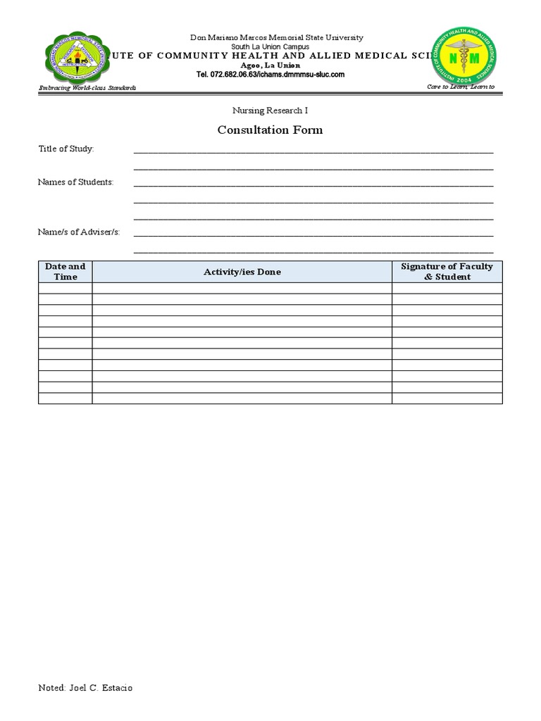Consultation Form Research | PDF