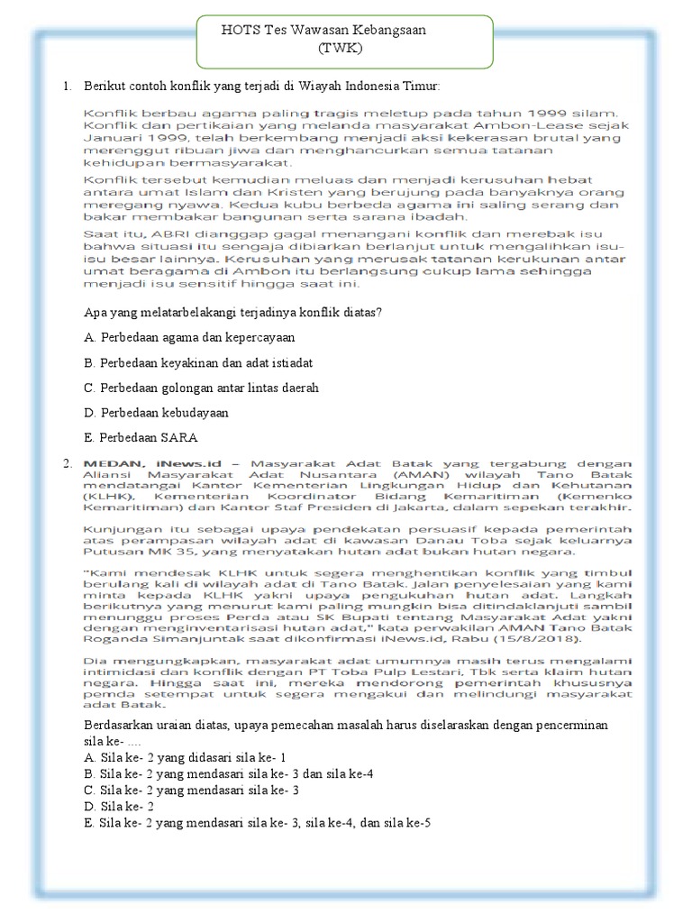 TWK Hots 12 | PDF | Ilmu Sosial