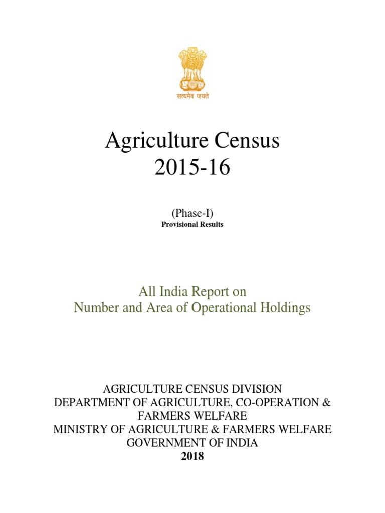 Agri Census 15-16 | PDF | Business