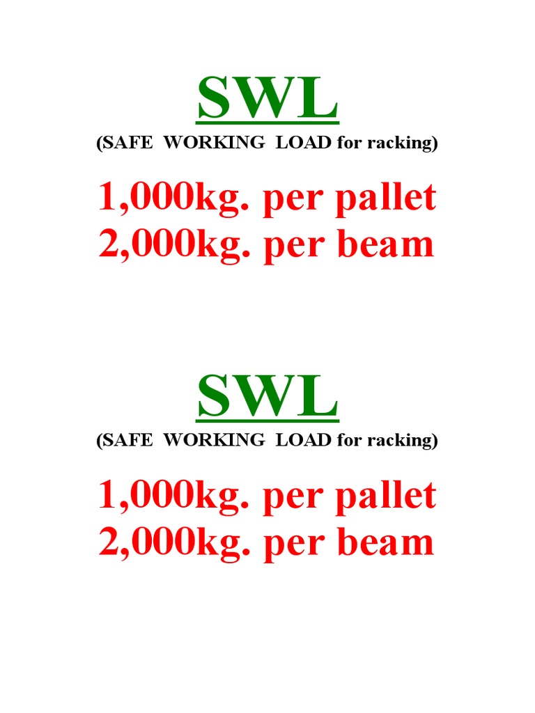 SWL Sign Racks Reduced | PDF | History