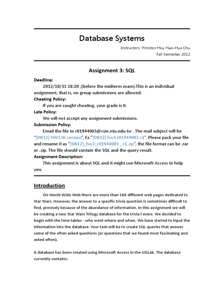 Star Wars Trilogy Database: SQL Queries for Character and Planet ...