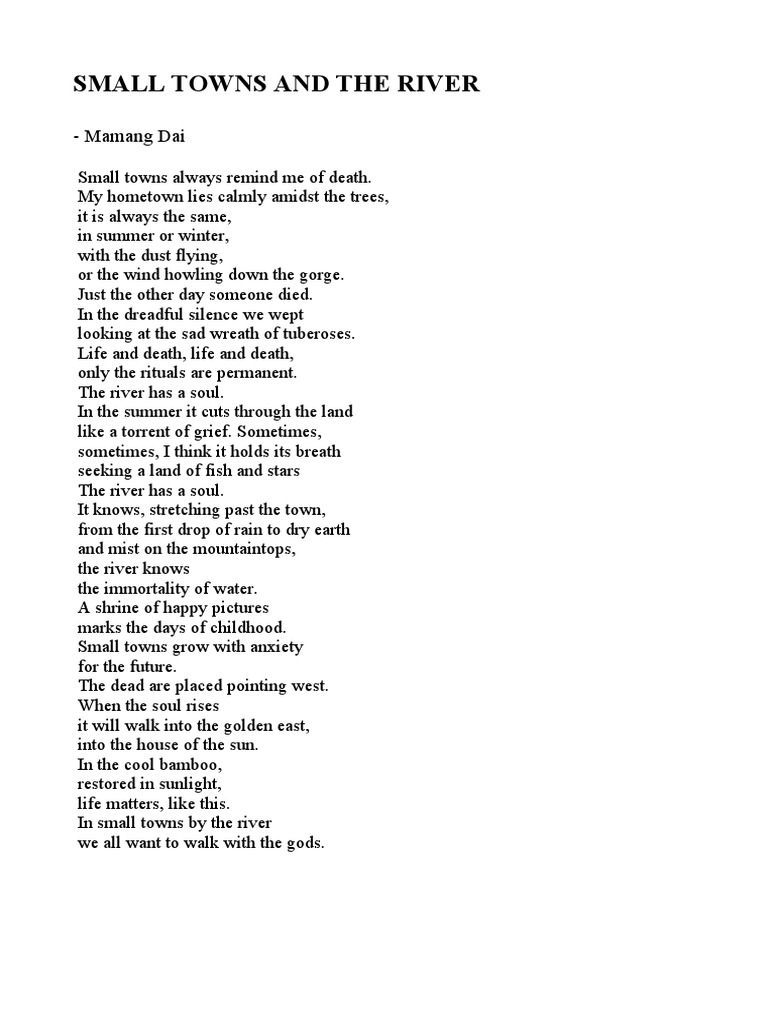 Small Towns and the River Poem | PDF