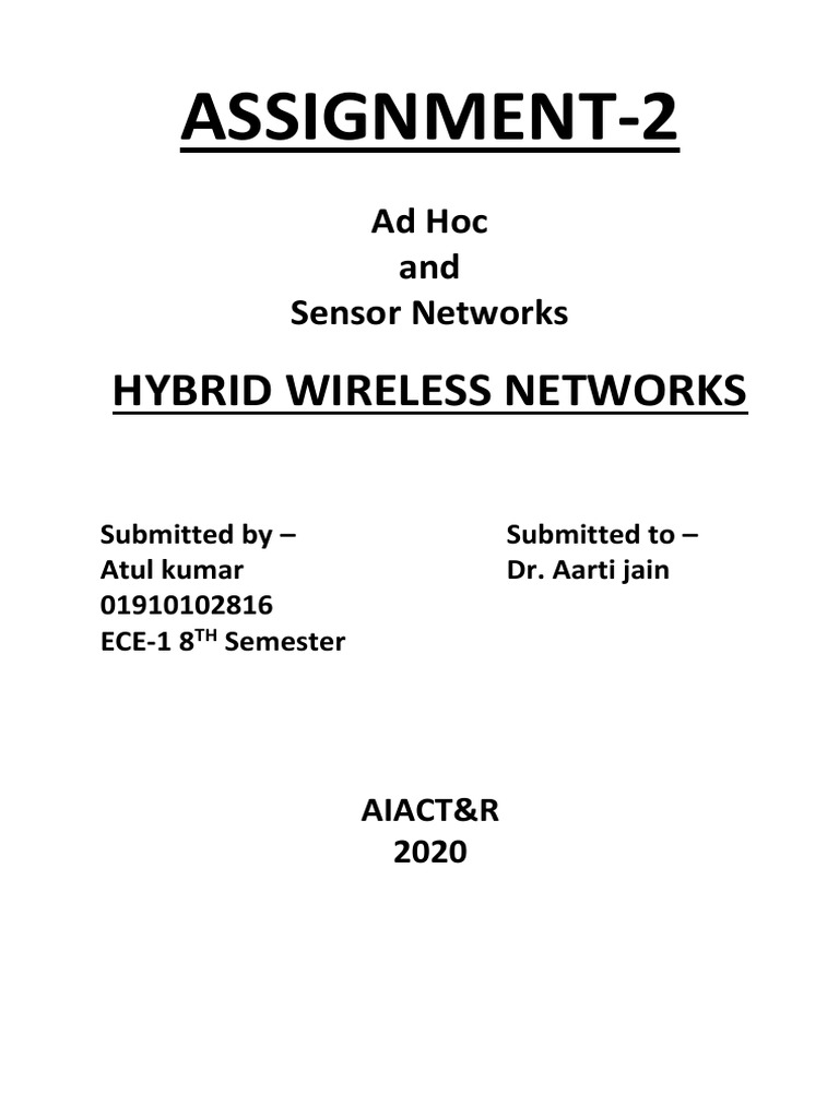 Assignment-2: Hybrid Wireless Networks | PDF | Wi Fi | Ieee 802.11